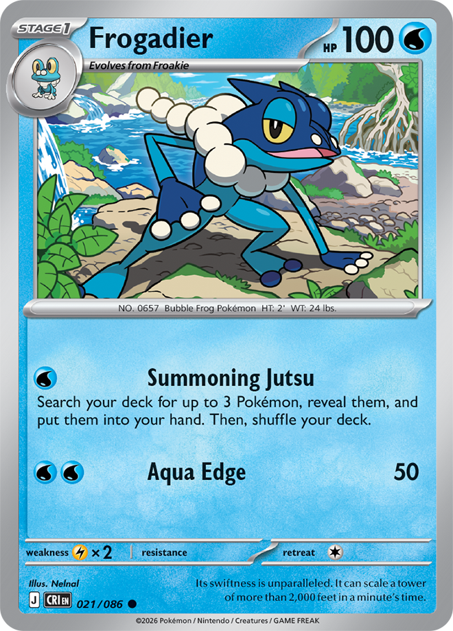 Mega Evolution - Chaos Rising 021/086 Frogadier Reverse Holo – Hodges ...