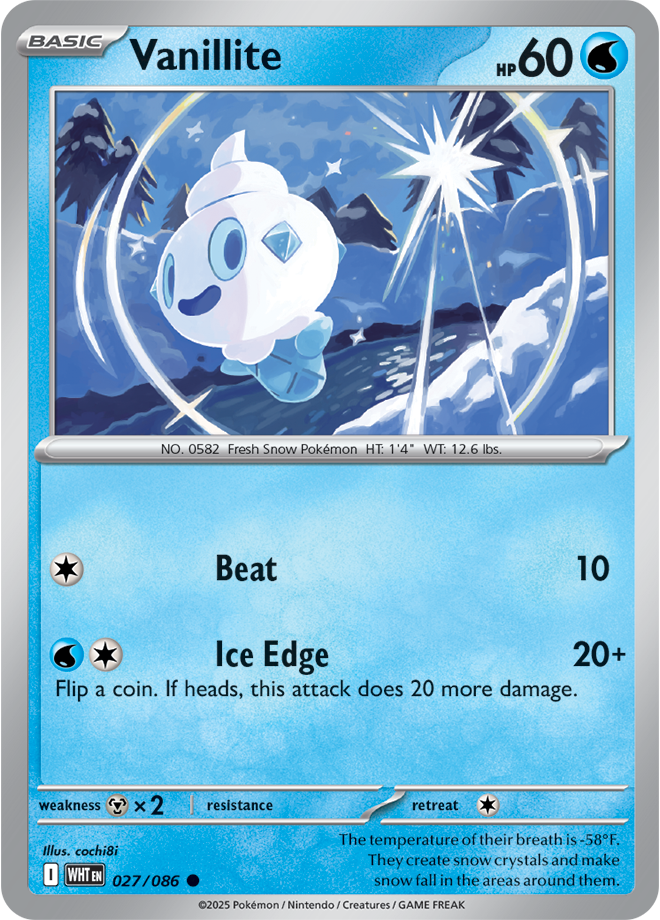Scarlet & Violet White Flare 027/086 Vanillite – Hodges Trading Cards ...