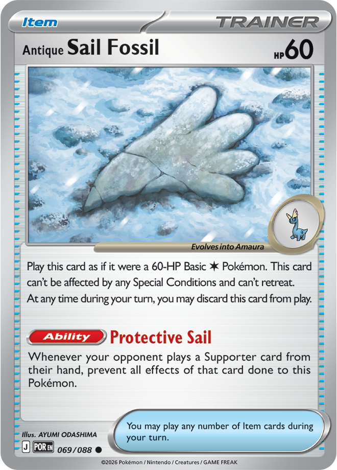 Mega Evolution - Perfect Order 069/088 Antique Sail Fossil – Hodges ...